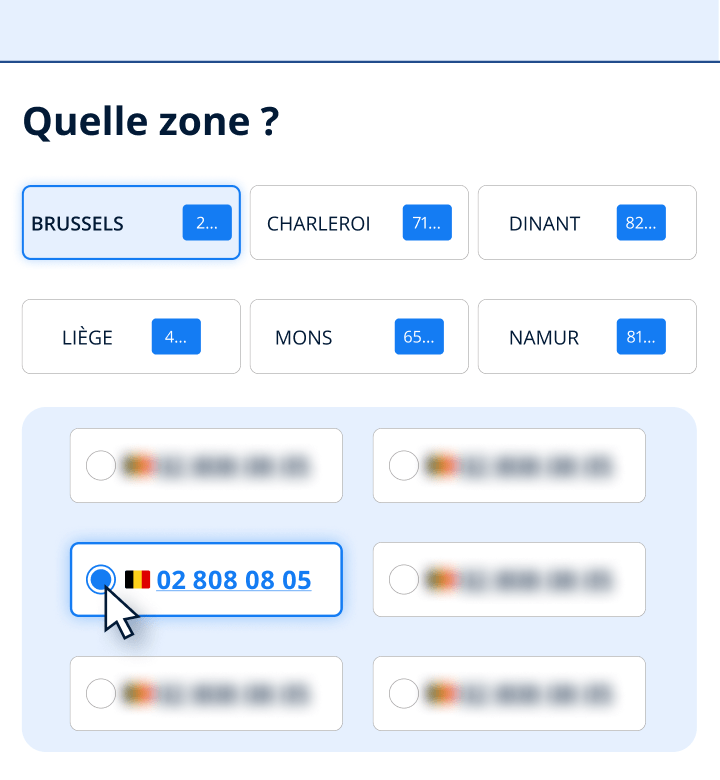 Virtual number in Belgium | Quicktalk
